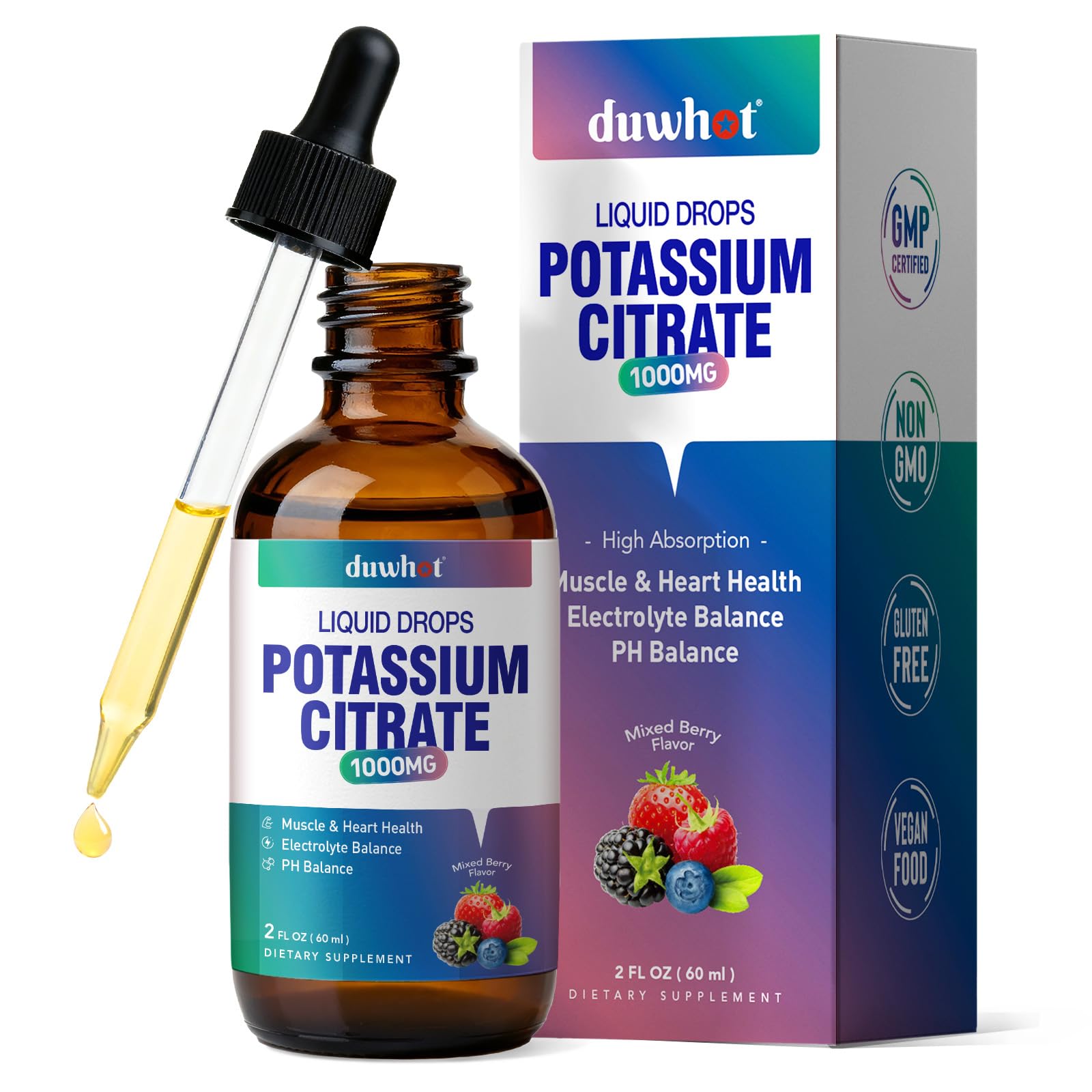 duwhot potassium citrate liquid supplement