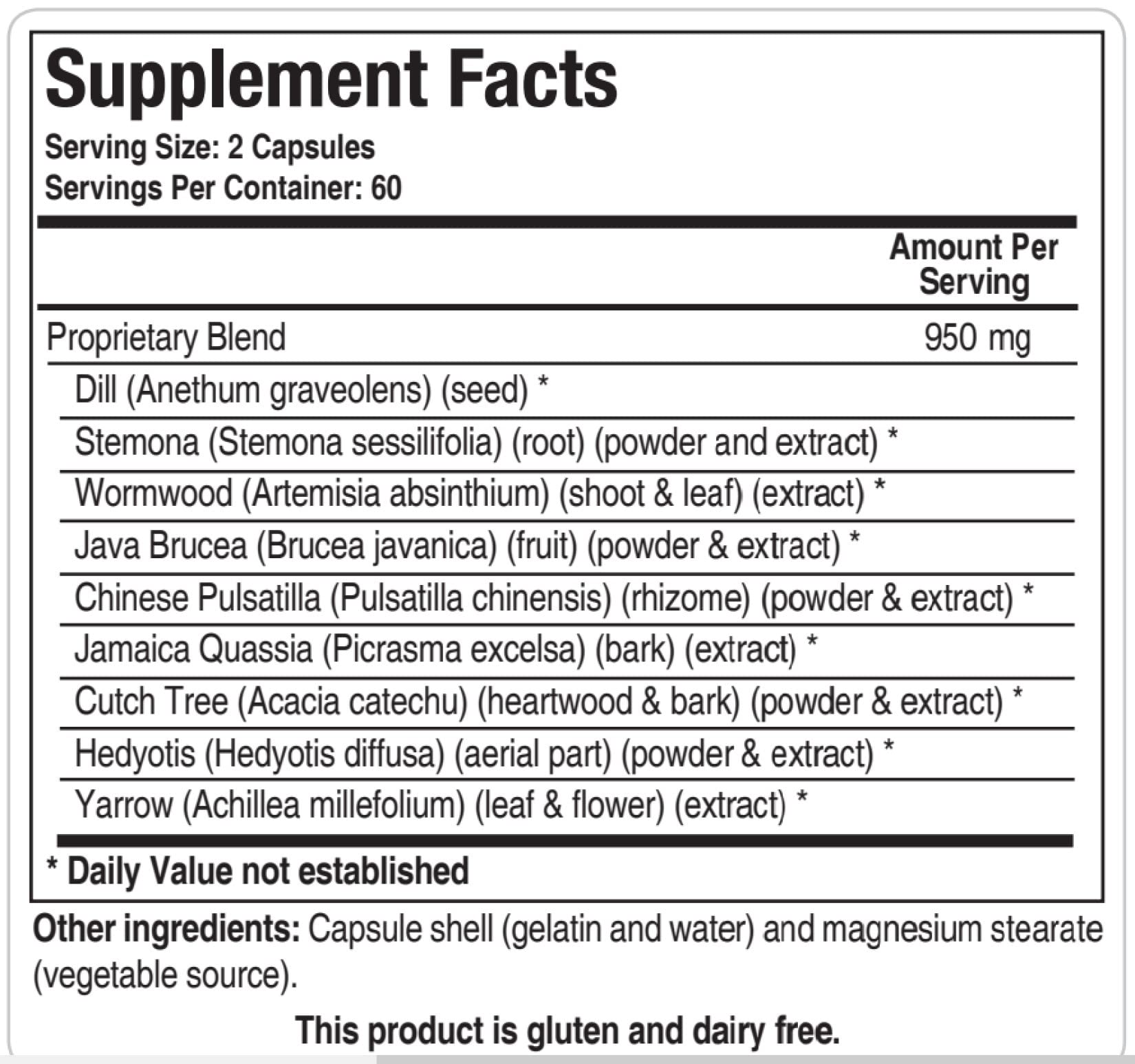 Dysbiocide supplements for improved gut flora