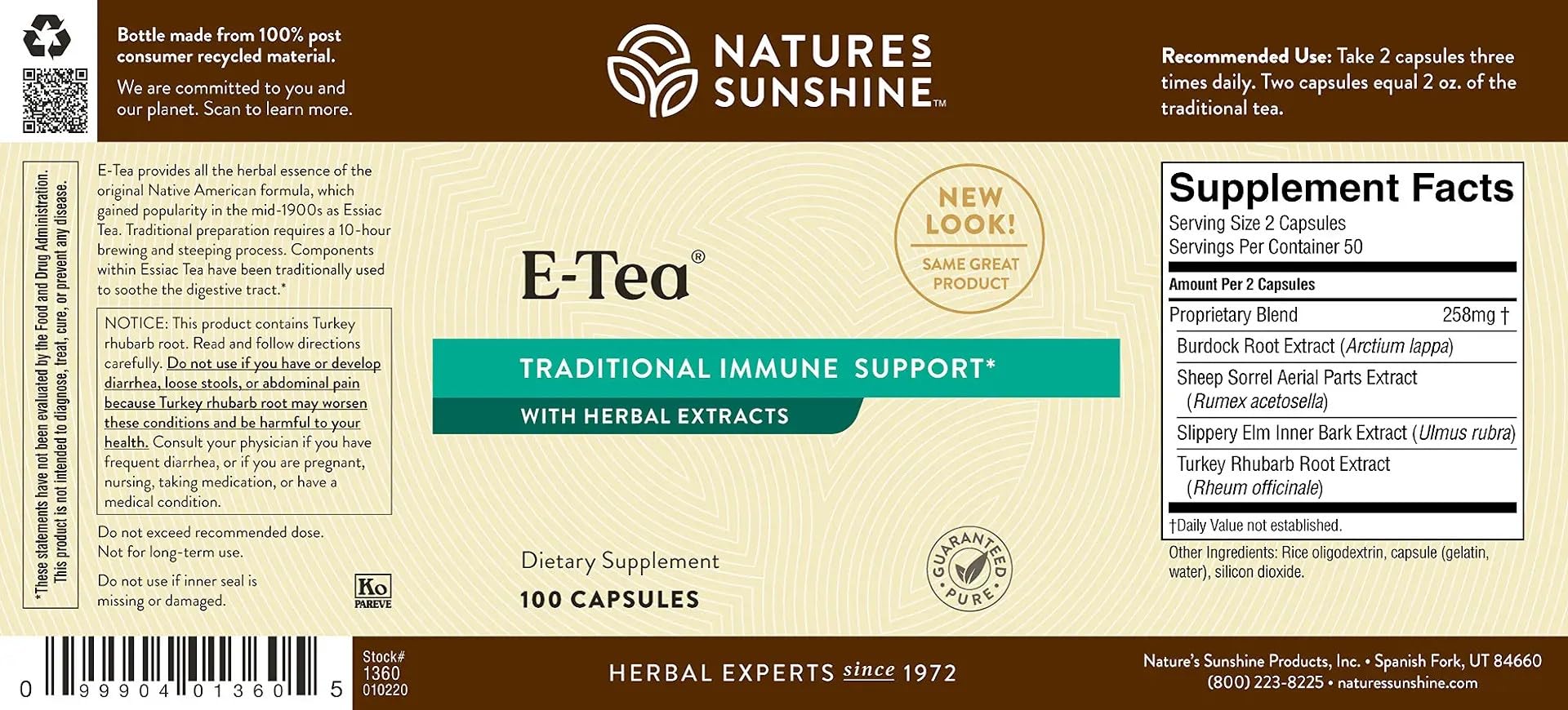 E-Tea capsules for holistic support