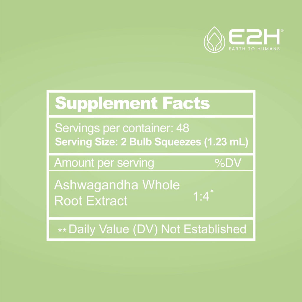 E2H ashwagandha drops for energy