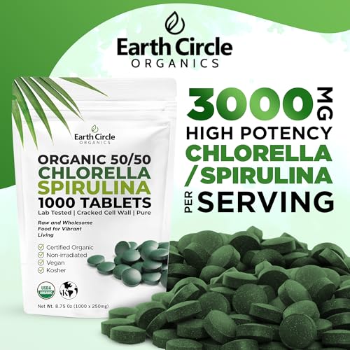 Earth Circle chlorella tablets for vegan diets