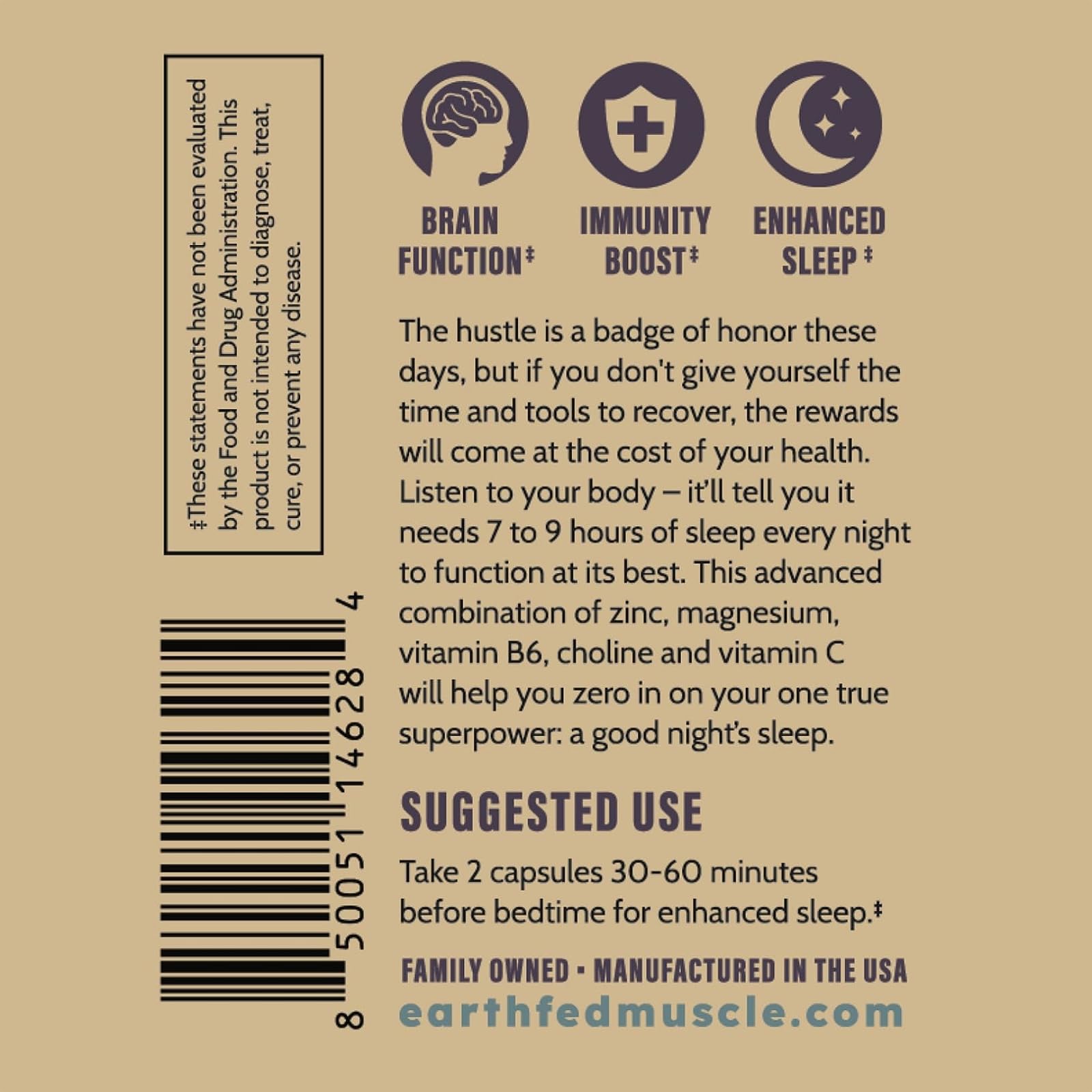 Earth Fed Muscle nighttime recovery formula