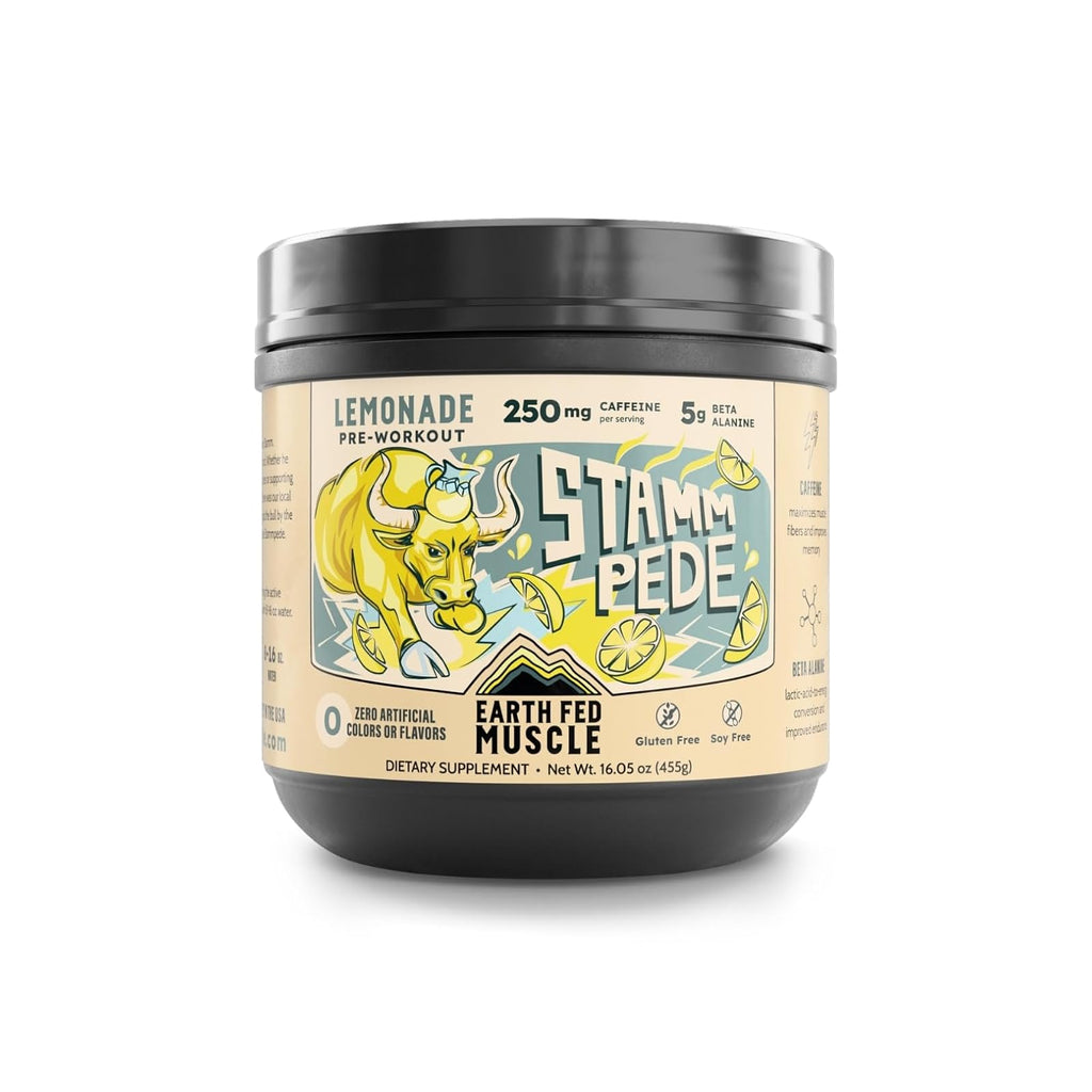Earth Fed Muscle pre-workout lemonade flavor