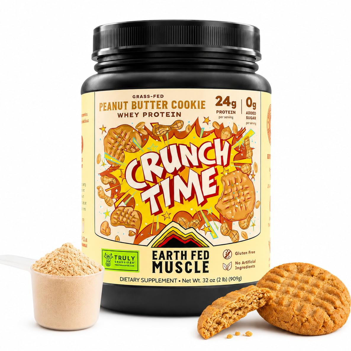Earth Fed Muscle whey protein peanut butter cookie