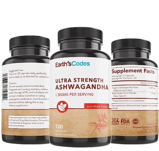 Earth's Codes organic ashwagandha capsules