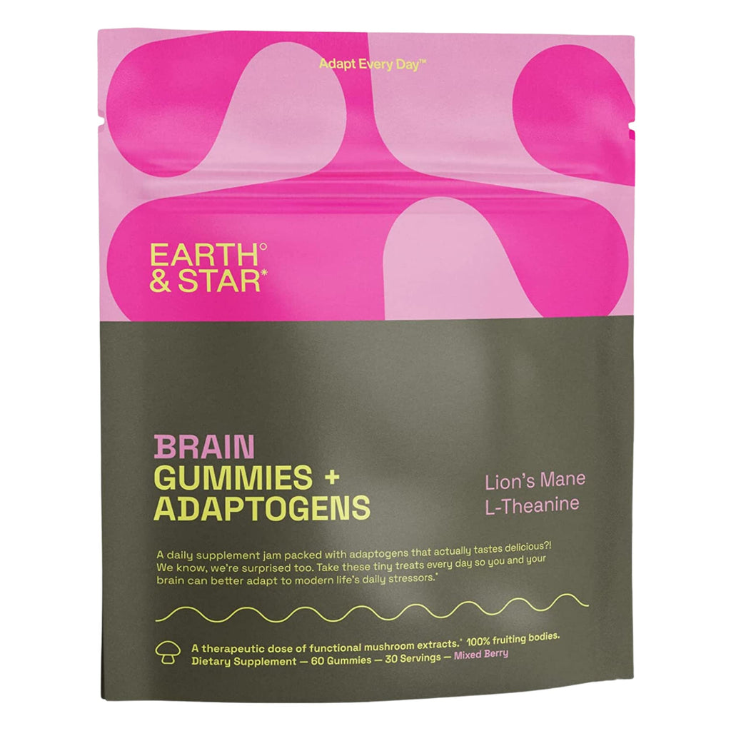Earth & Star mushroom gummies for brain support