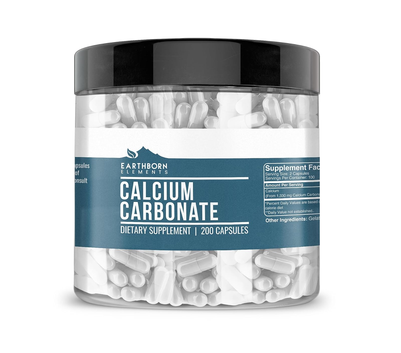 Earthborn Elements calcium carbonate capsules