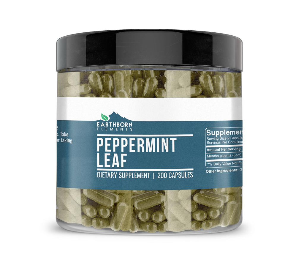 Earthborn Elements peppermint capsules for wellness