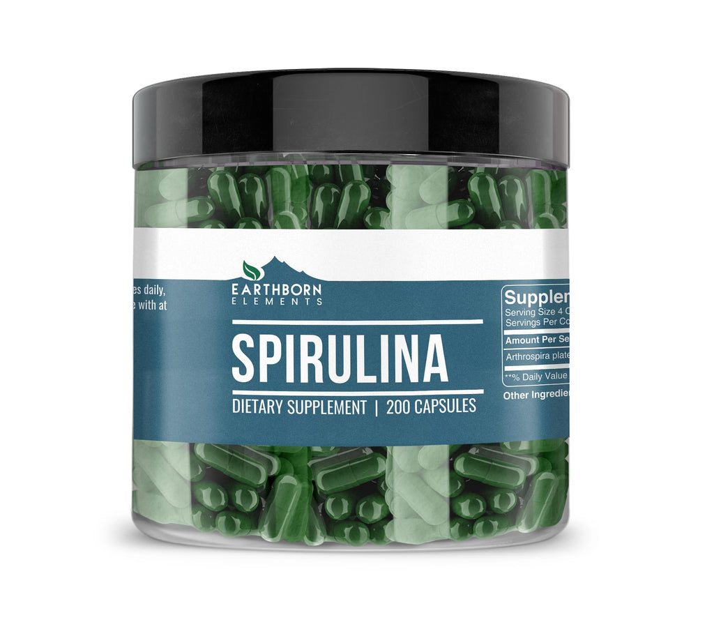Earthborn Elements spirulina capsules for energy