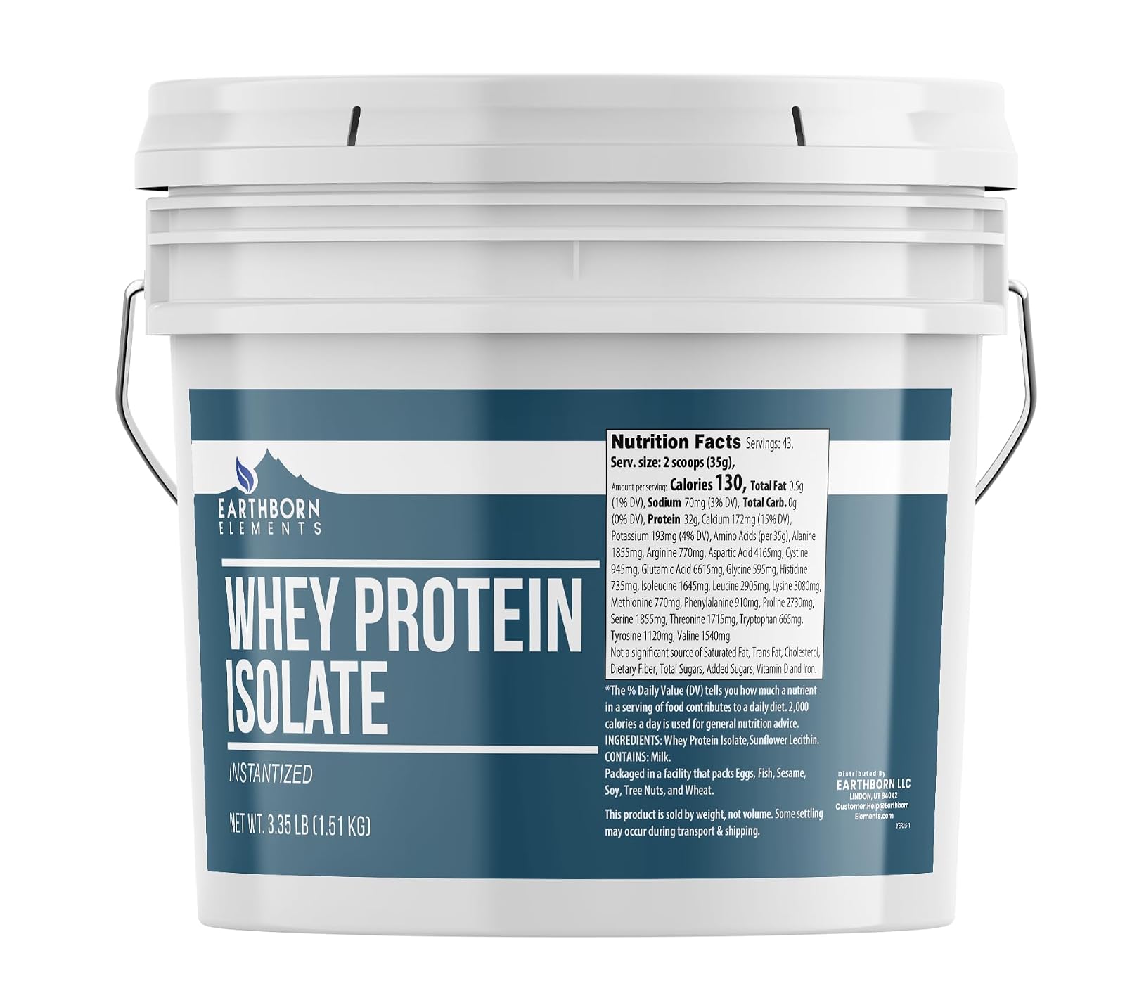 Earthborn Elements whey protein isolate bucket