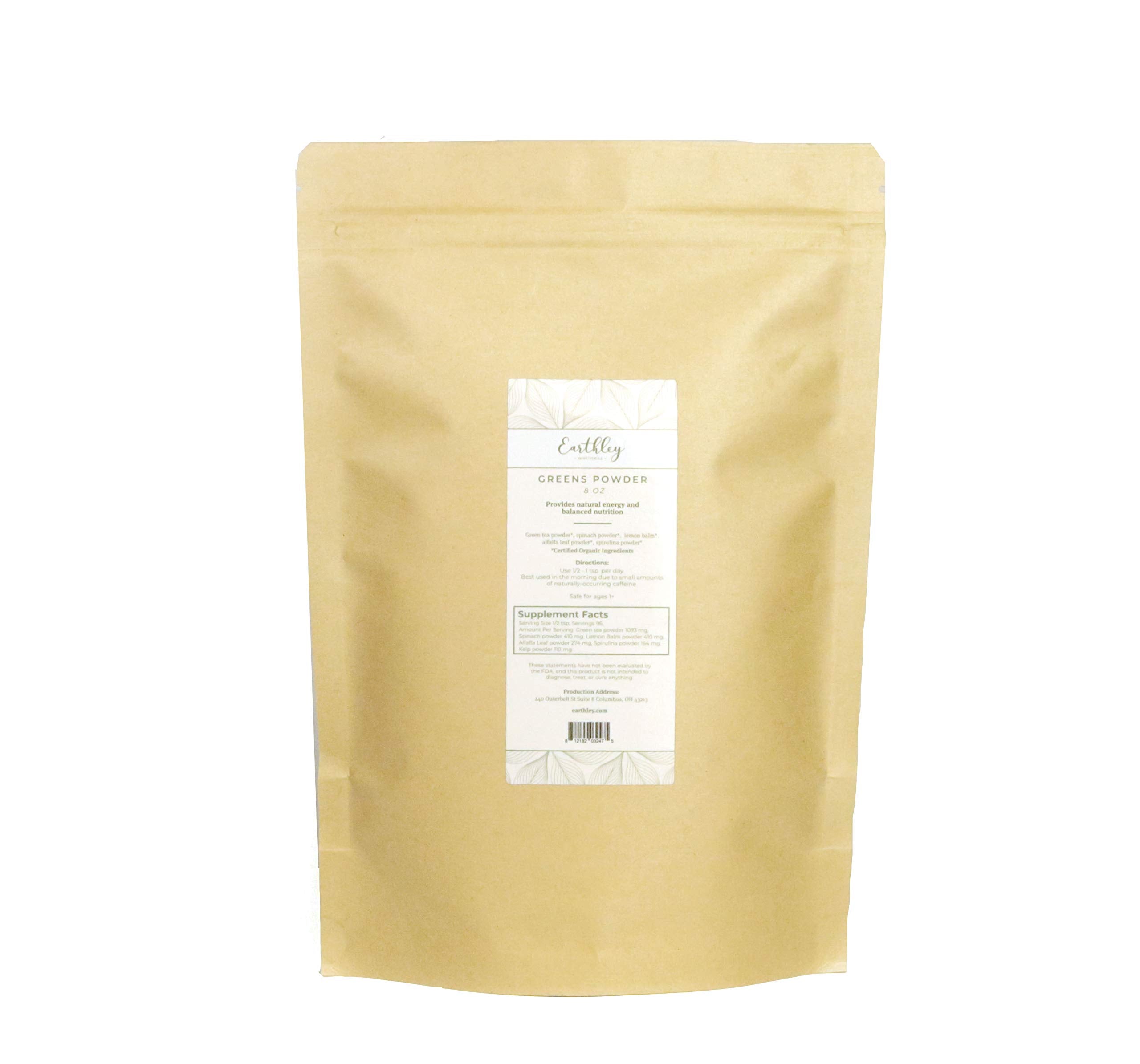 Earthley spirulina powder for energy