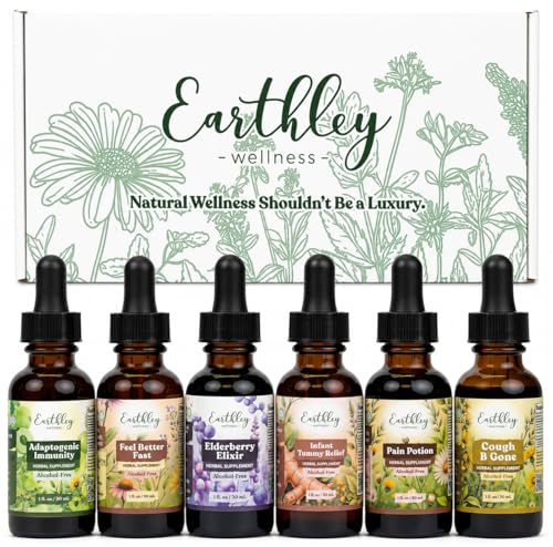 Earthley Wellness organic herbal tincture set