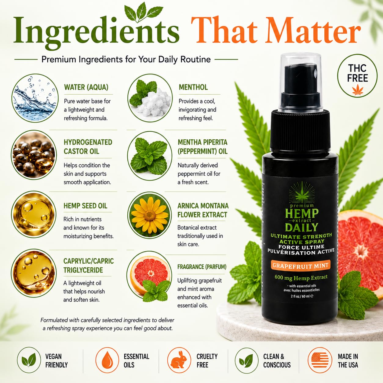 Earthly Body active spray for vitality