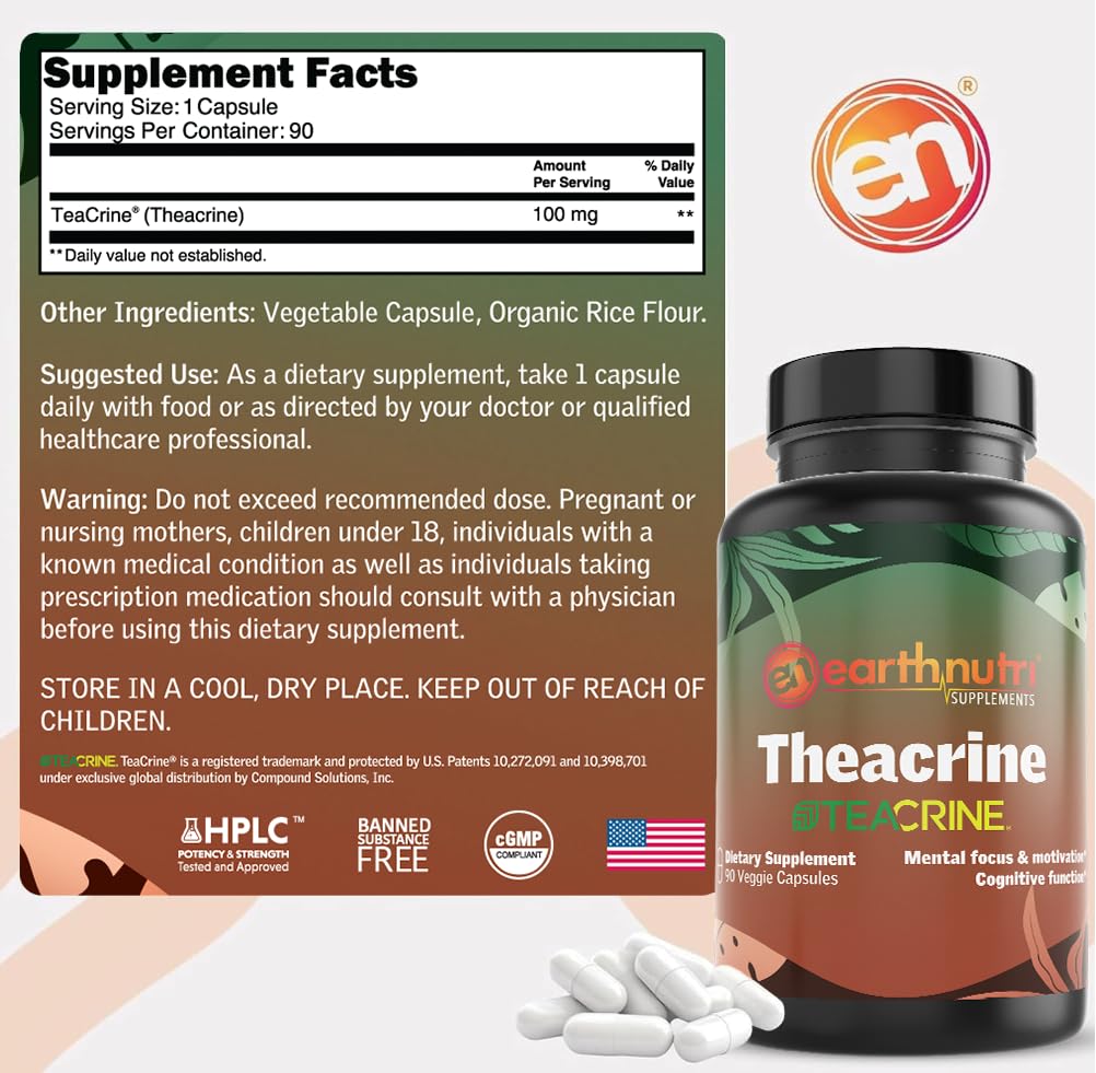 EarthNutri Theacrine for workout performance