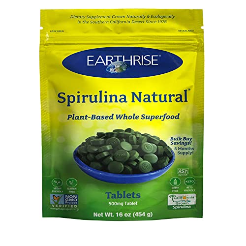 Earthrise Spirulina 500 mg tablets