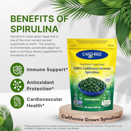Earthrise spirulina for energy boost
