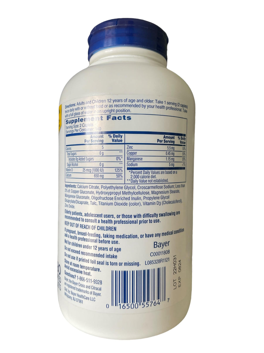 Easily digestible calcium citrate