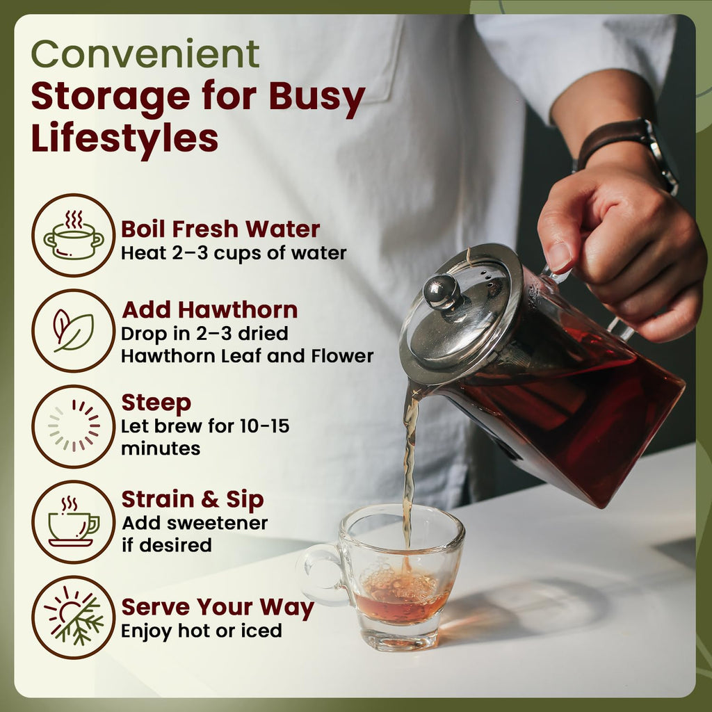 easy brewing hawthorn leaf tea