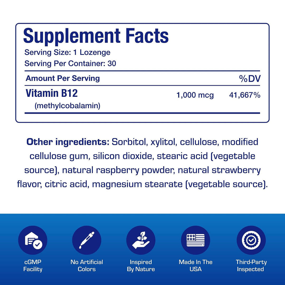 Easy dissolve B12 lozenges