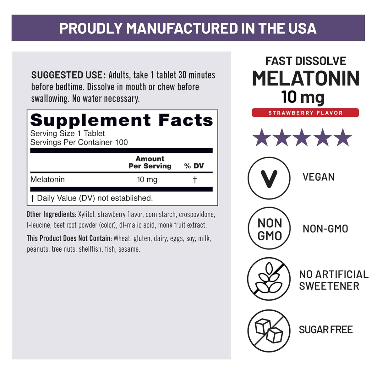 easy dissolve melatonin for nighttime relief