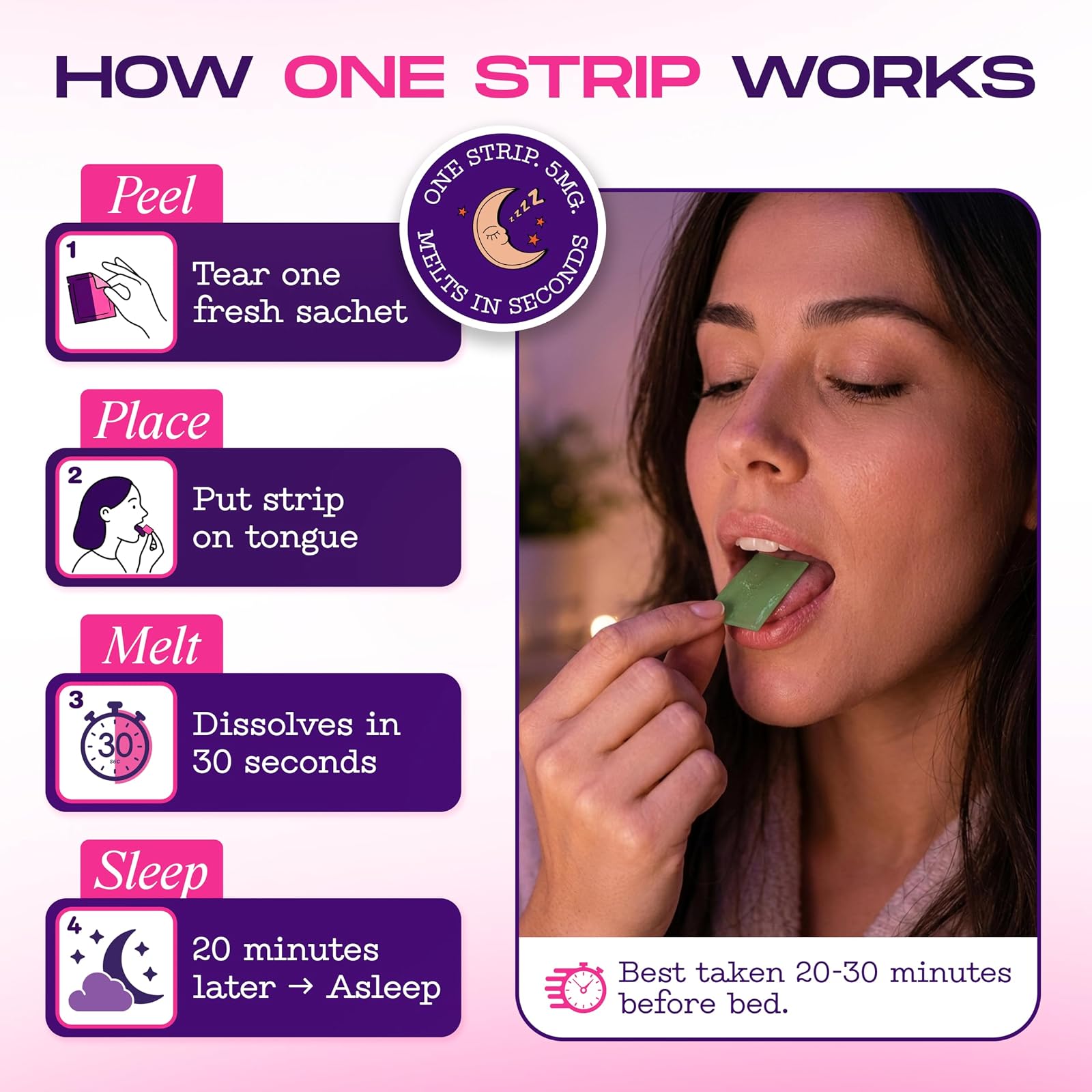 easy dissolve melatonin strips