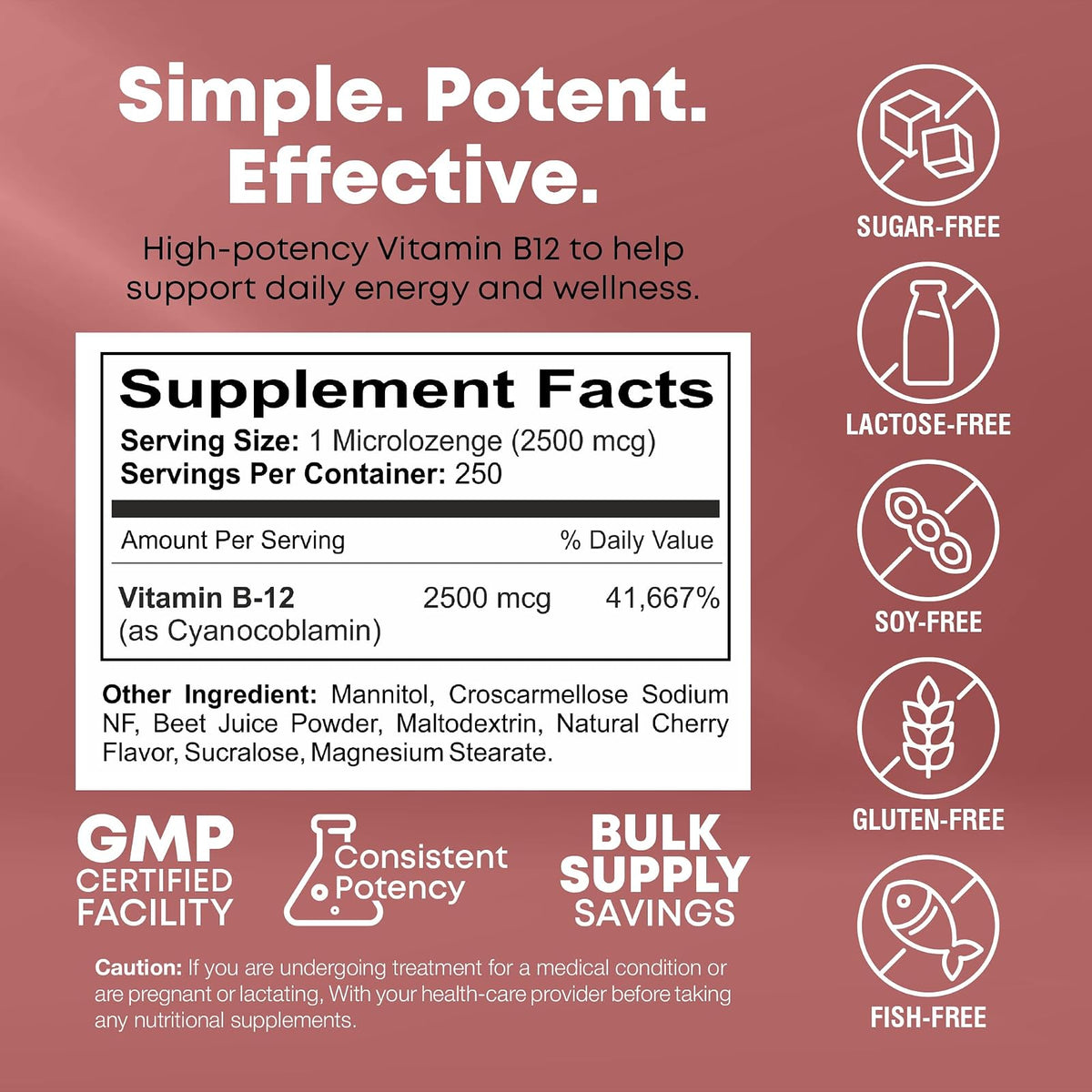 easy dissolve Vitamin B12 tablets