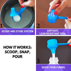 Easy funnel system for protein powder