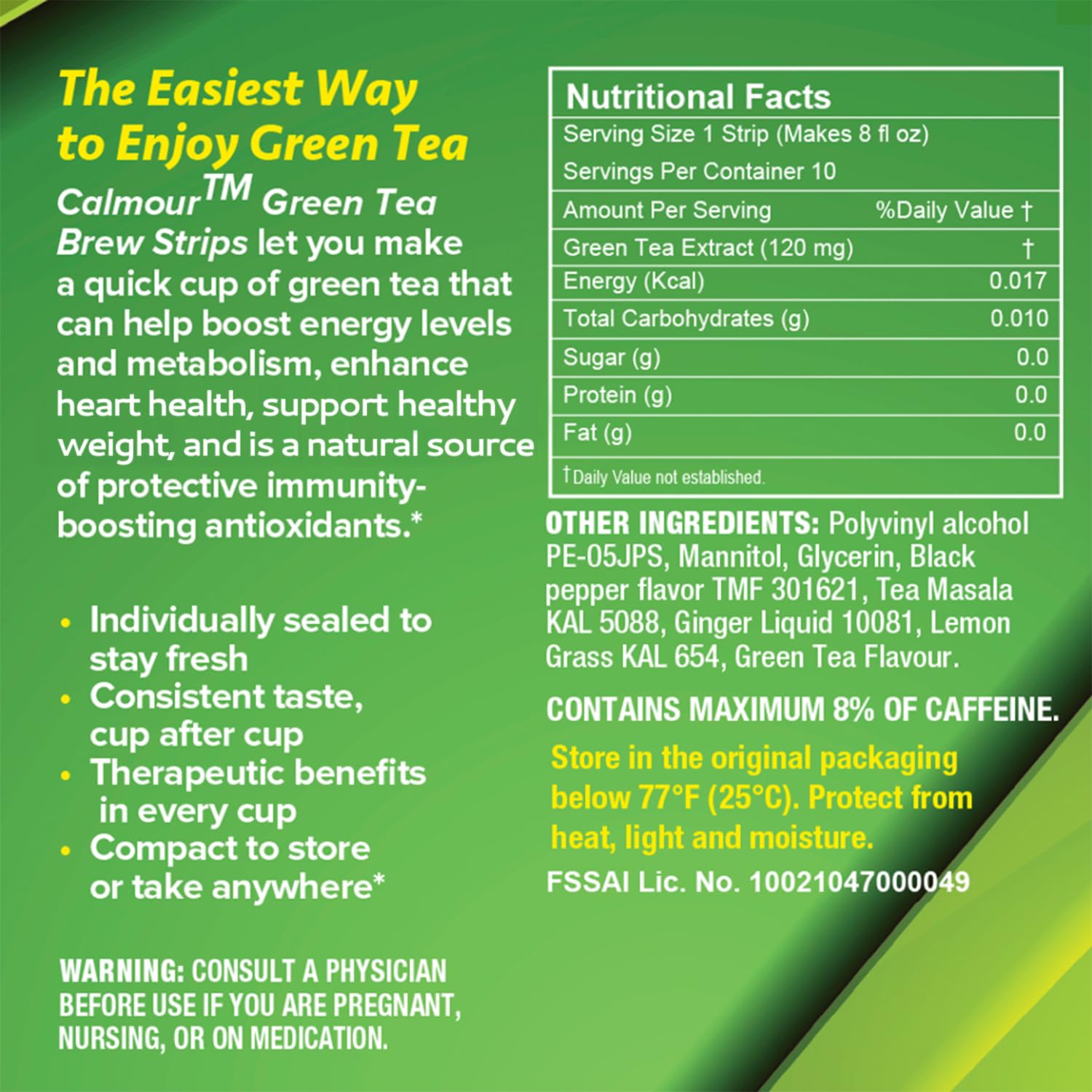 easy green tea antioxidant strips