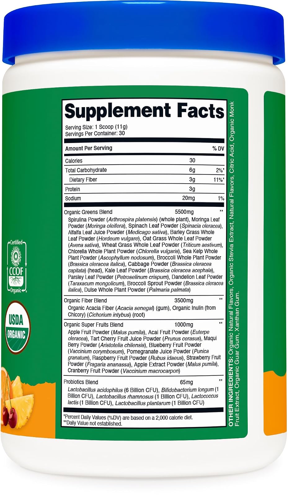 easy mix organic greens for energy