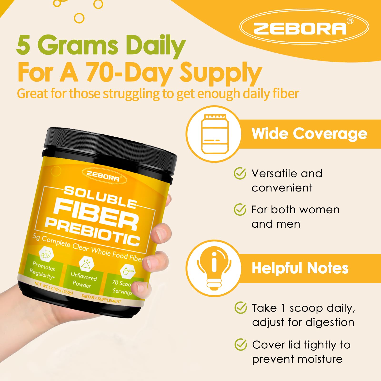 easy mix soluble fiber supplement