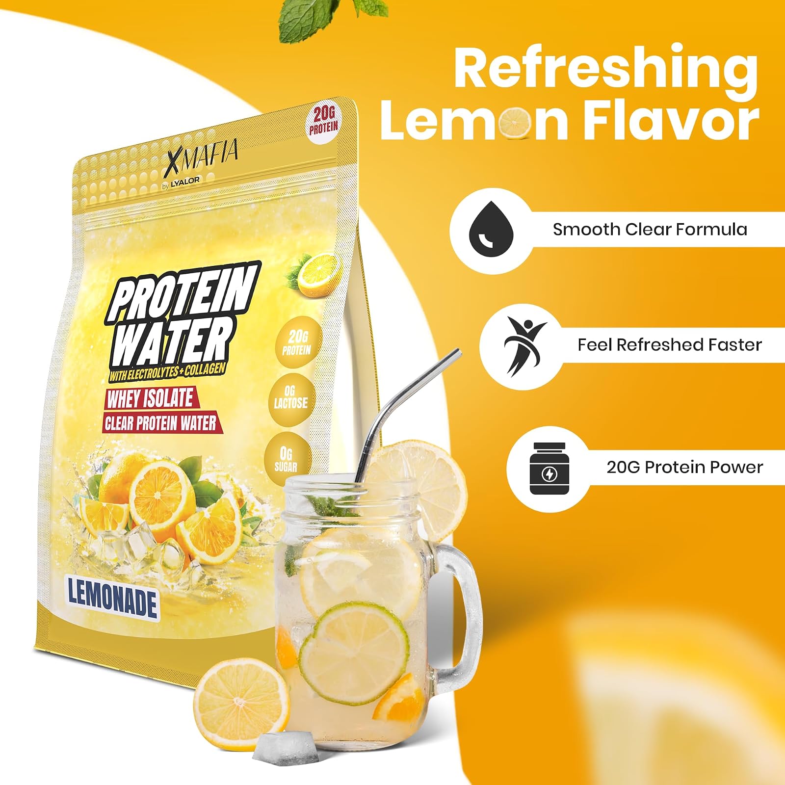 easy-mixing lemonade protein supplement