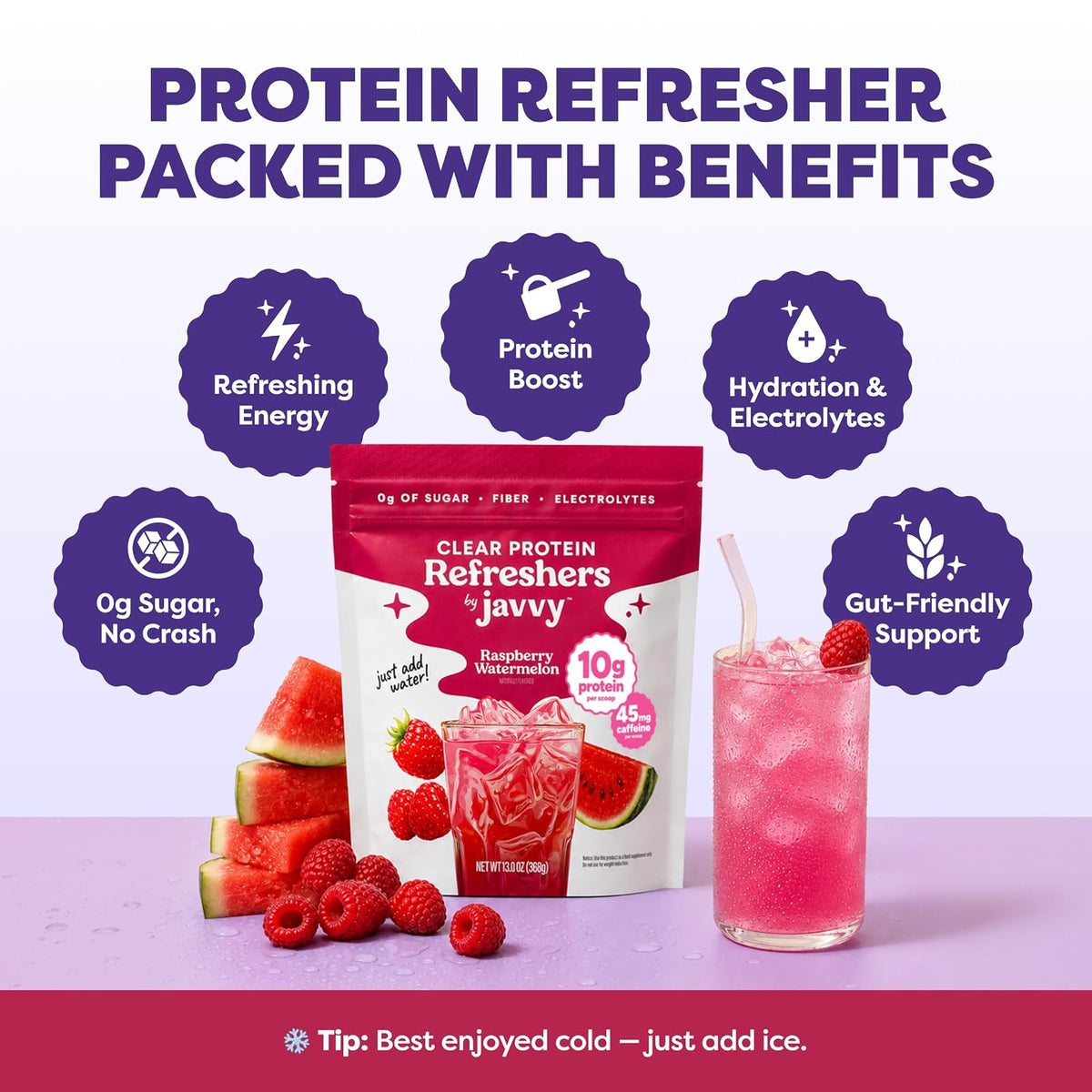 Easy-mixing protein powder for smoothies