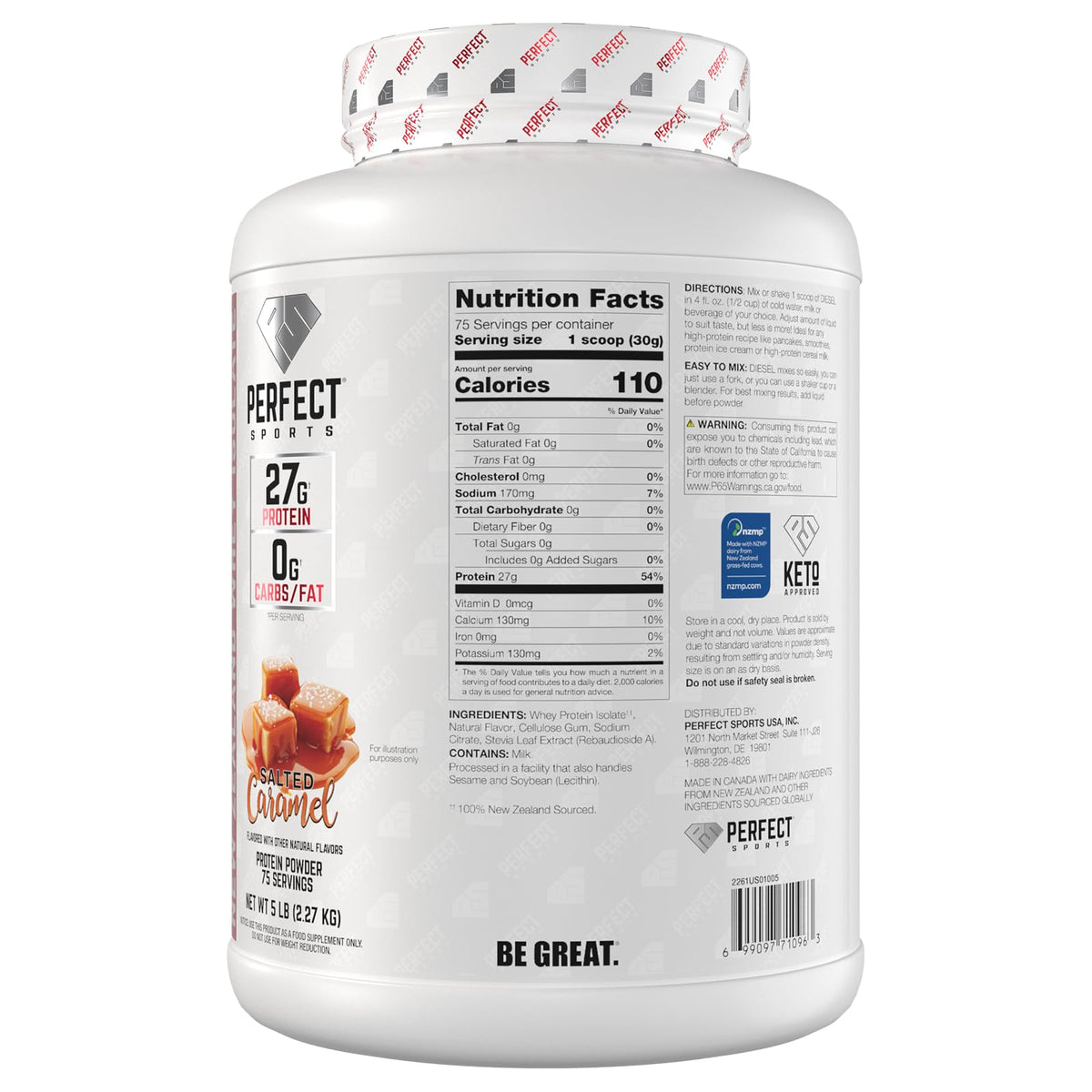 easy-mixing salted caramel protein for on-the-go