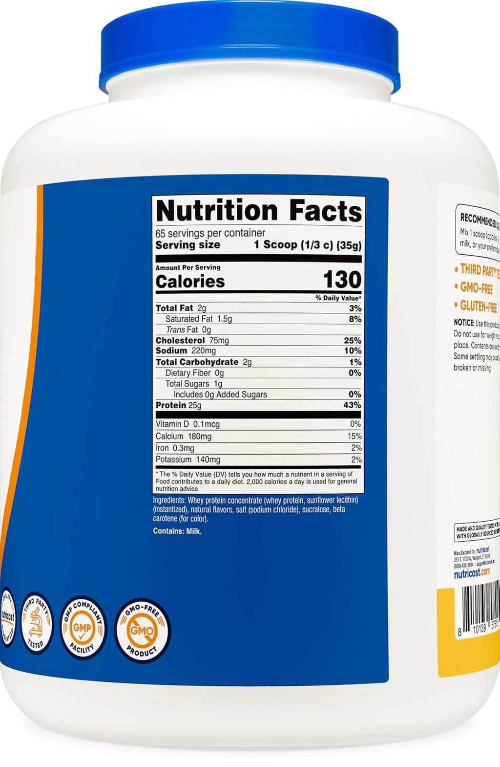 easy-mixing whey protein supplement