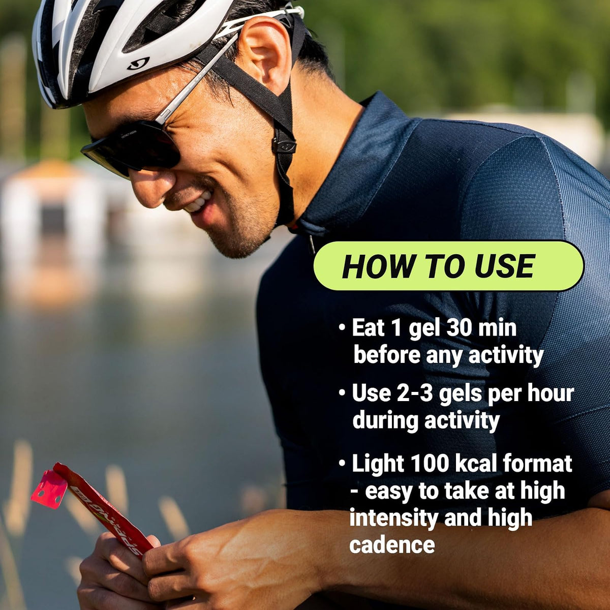 easy-to-carry energy gel packets