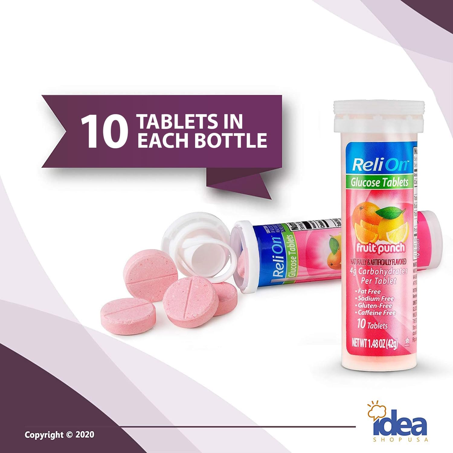 easy to carry glucose tablets