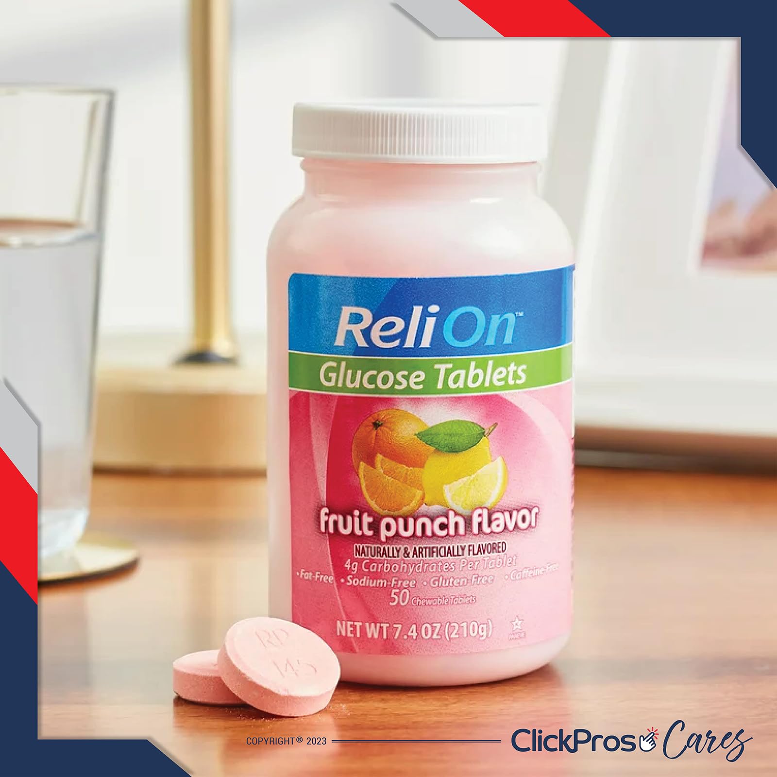 easy to carry glucose tablets