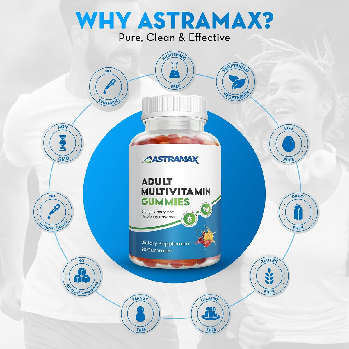 Easy-to-chew adult multivitamin gummies