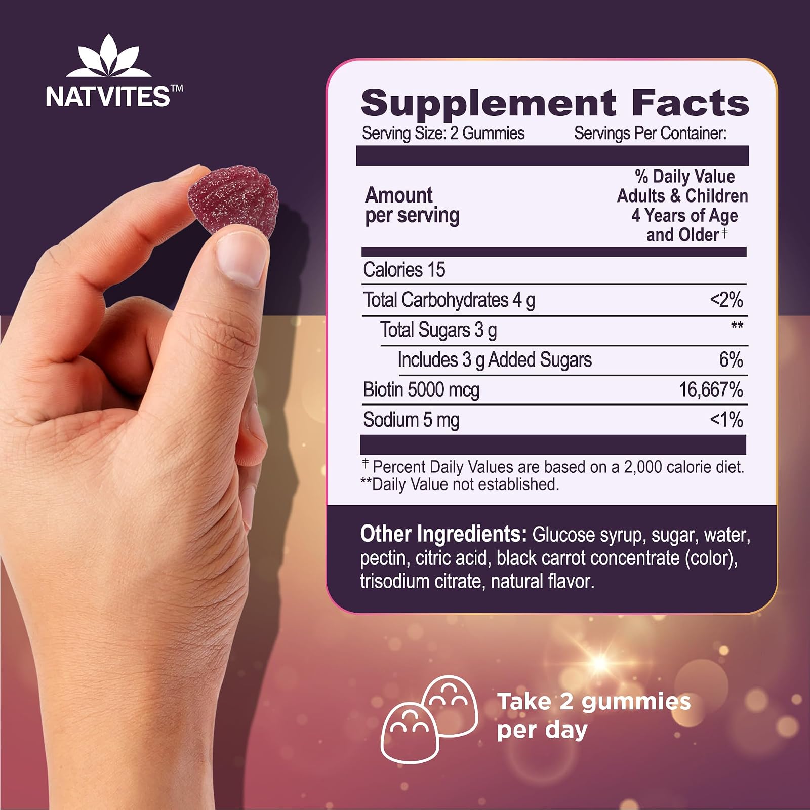 Easy-to-chew biotin gummies for kids