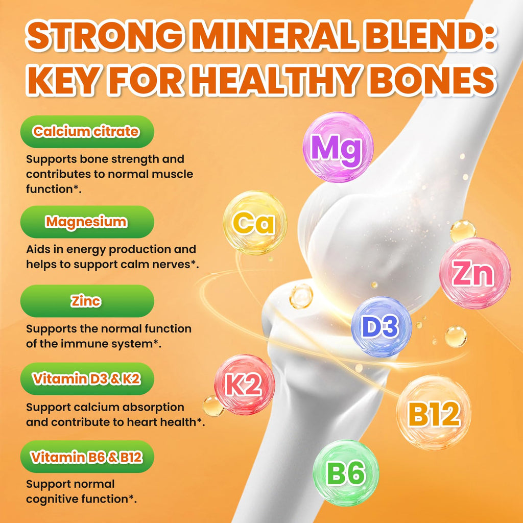 Easy-to-chew calcium citrate gummies for absorption