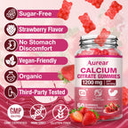 Easy-to-chew calcium citrate gummies for seniors