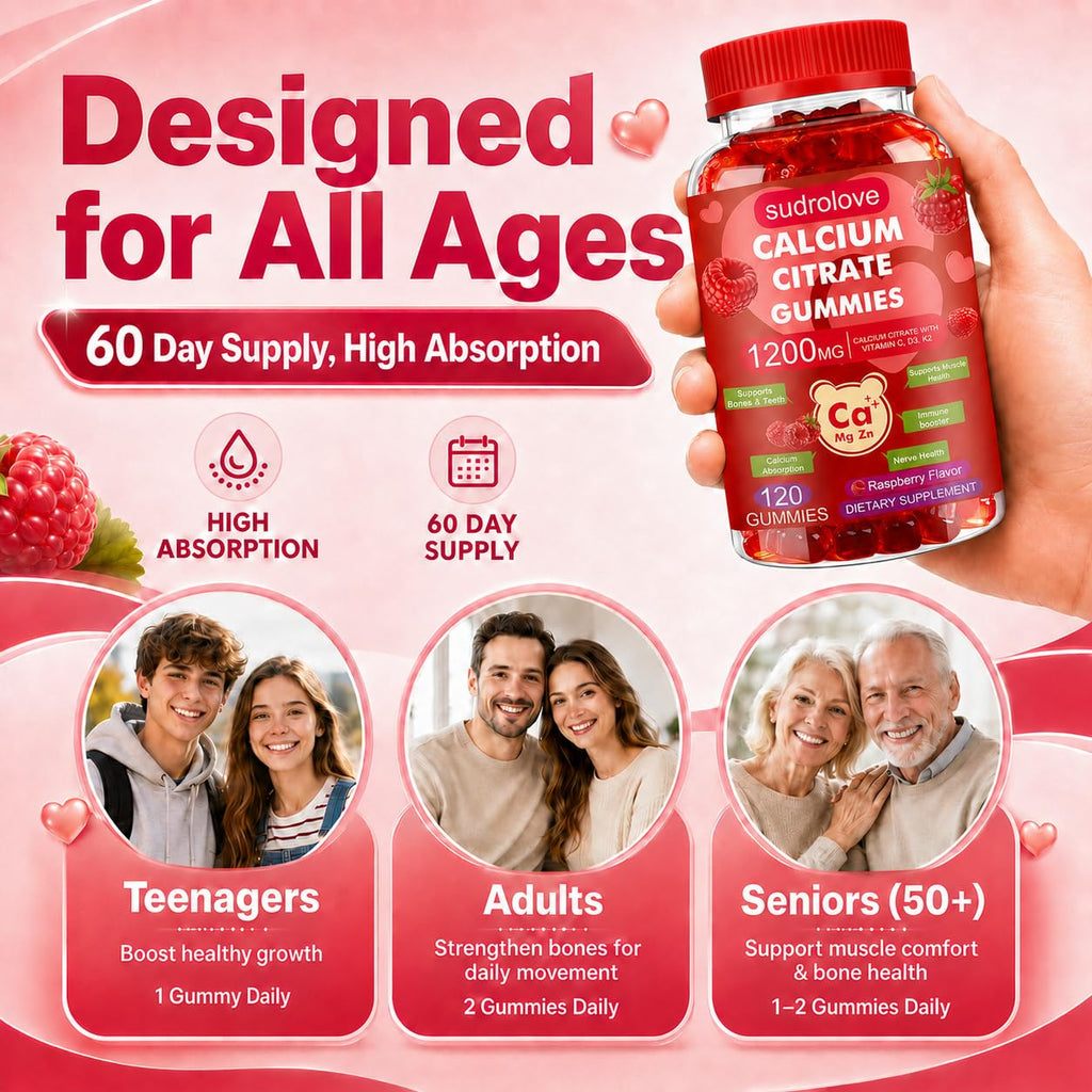 Easy to chew calcium citrate gummies