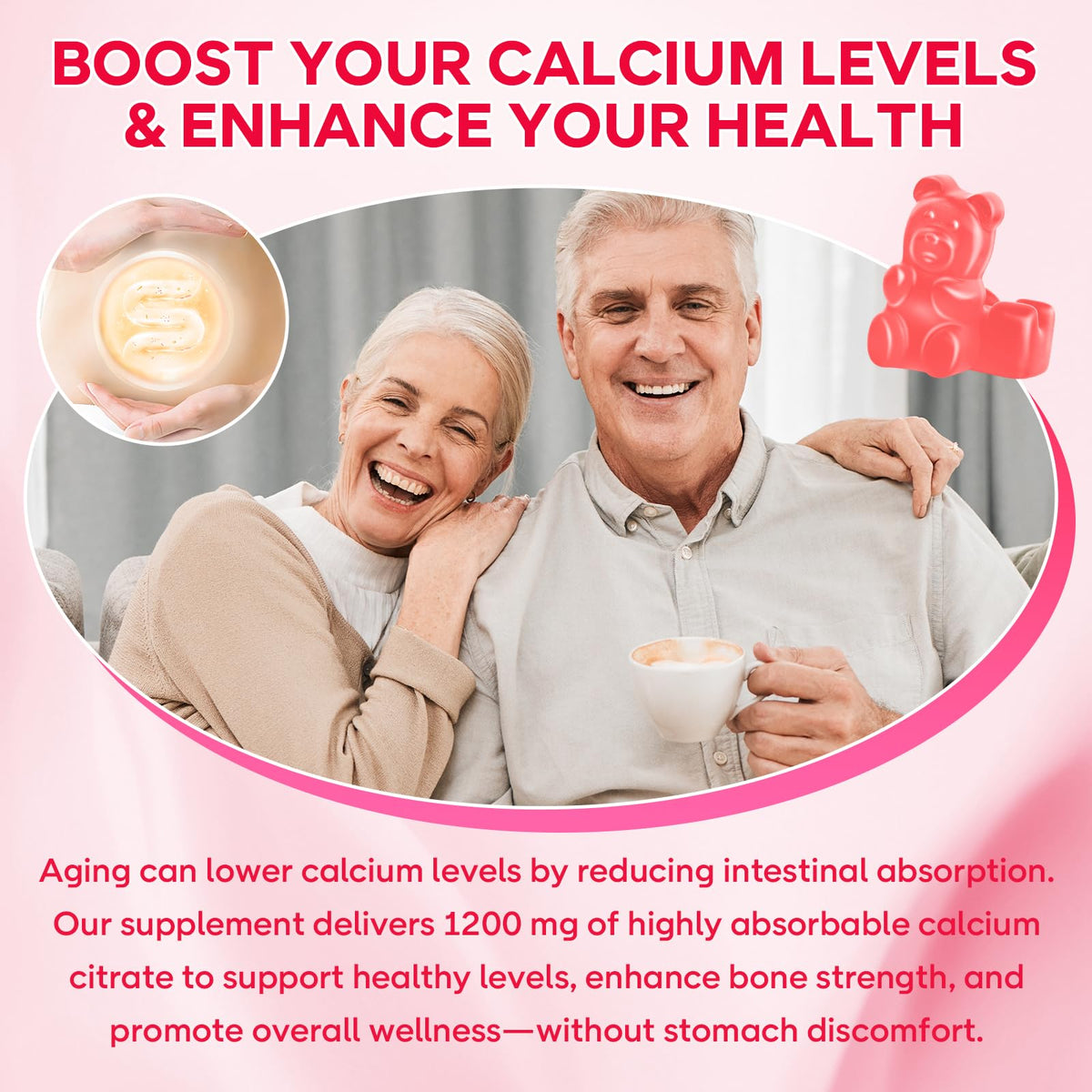 Easy-to-chew calcium citrate gummies