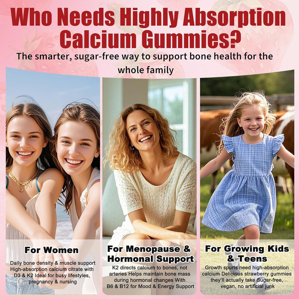Easy to chew calcium citrate gummies