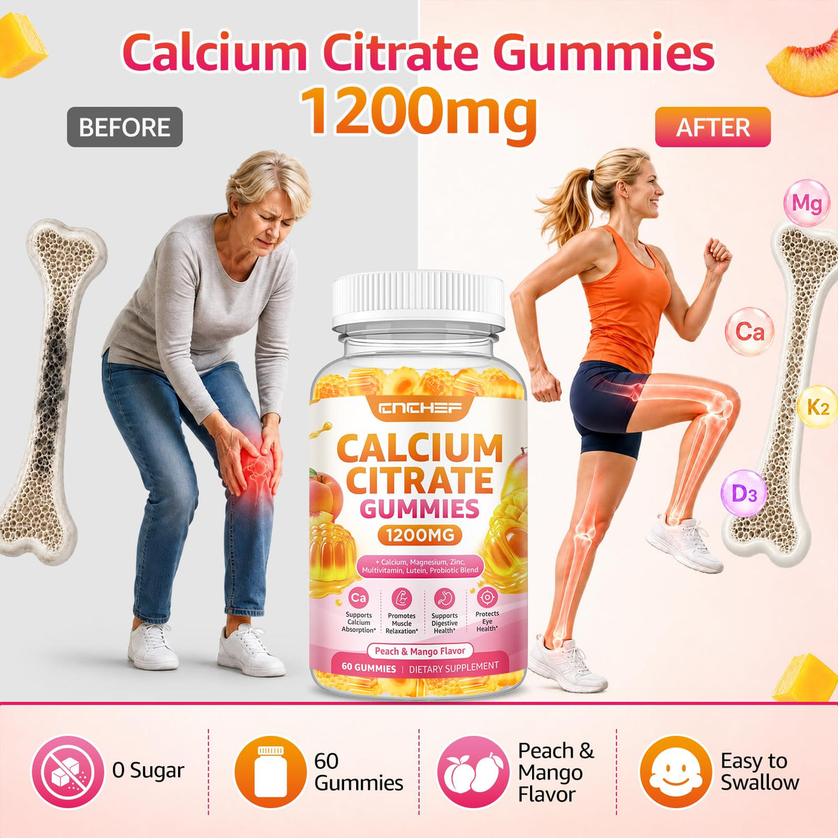 easy-to-chew calcium gummies for adults