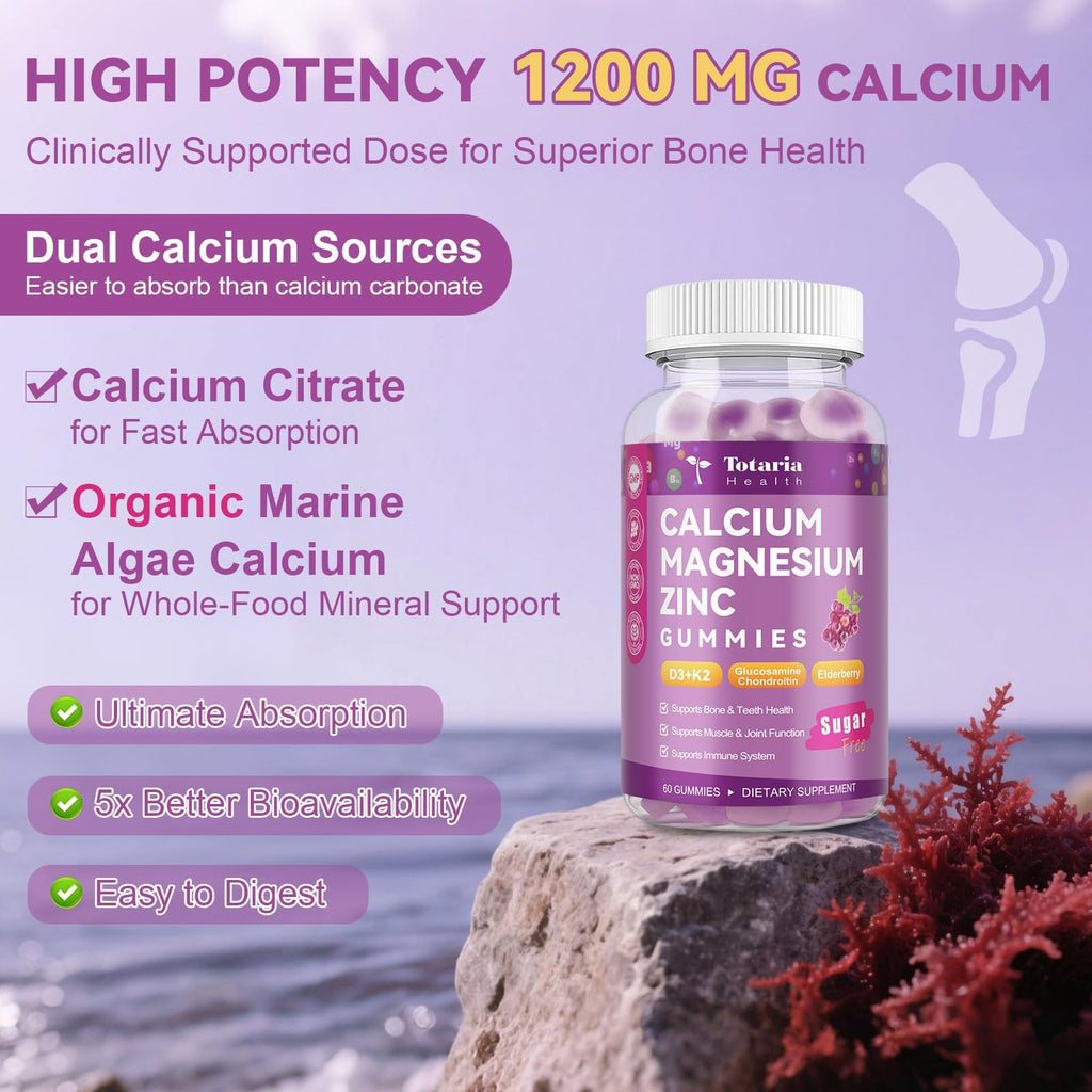 Easy-to-chew calcium gummies for better absorption