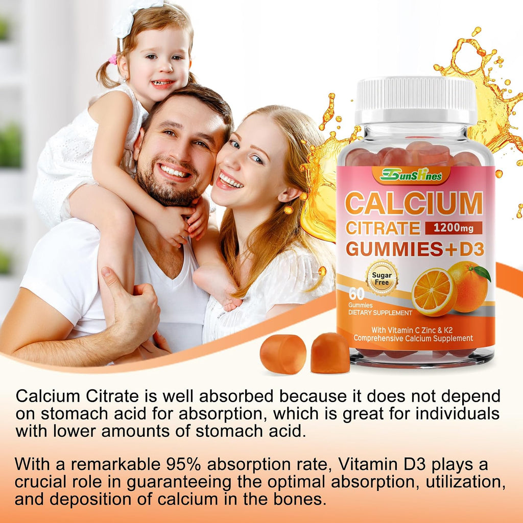 Easy to chew calcium gummies for seniors