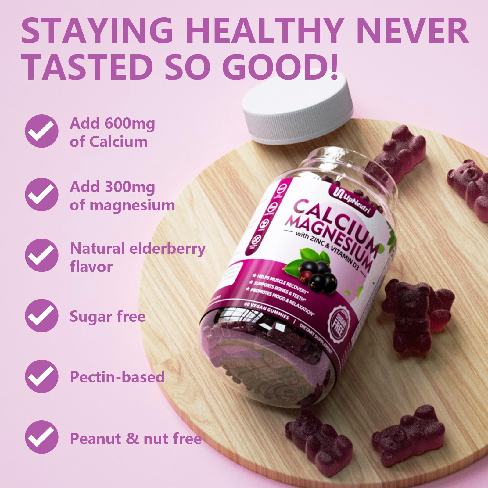 easy to chew calcium magnesium zinc gummies