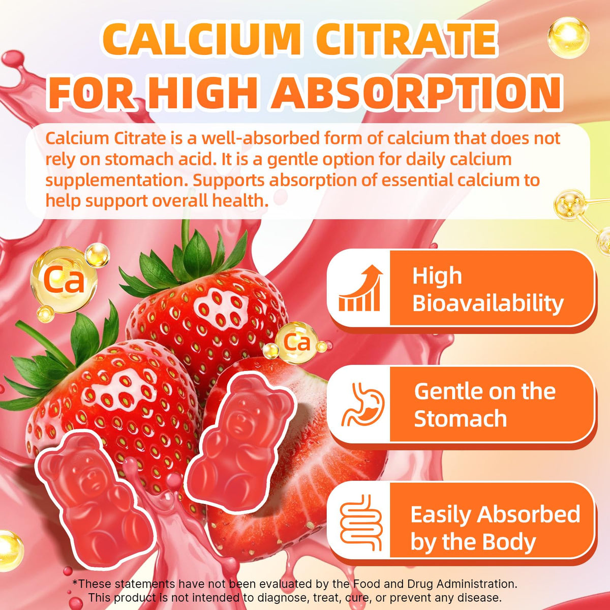 easy to chew calcium supplement gummies
