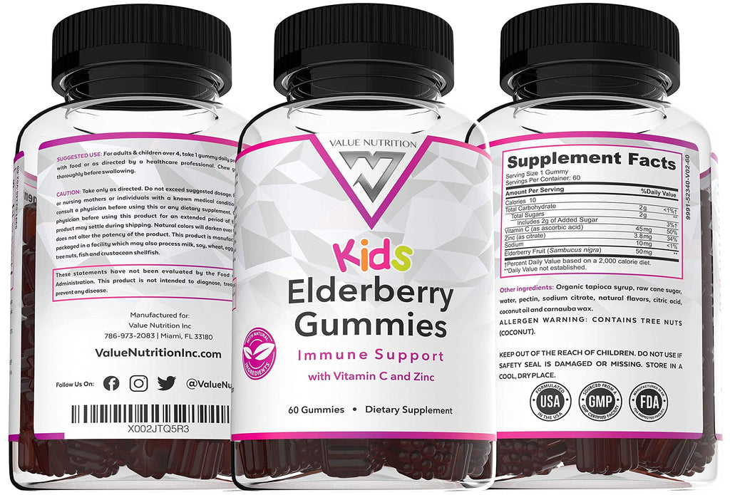 easy-to-chew elderberry gummies for kids